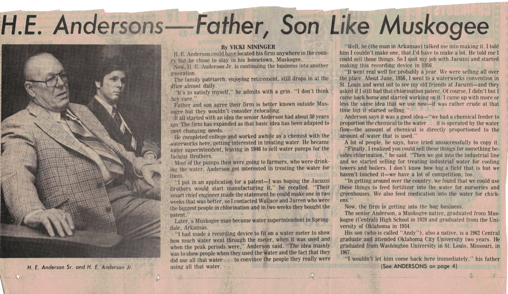 Vendor Highlight - H. E. Anderson Company